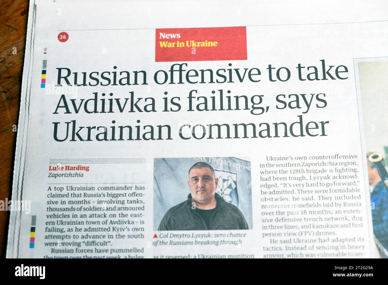 'Russian offensive to take Avdiivka is failing, says Ukrainian ...