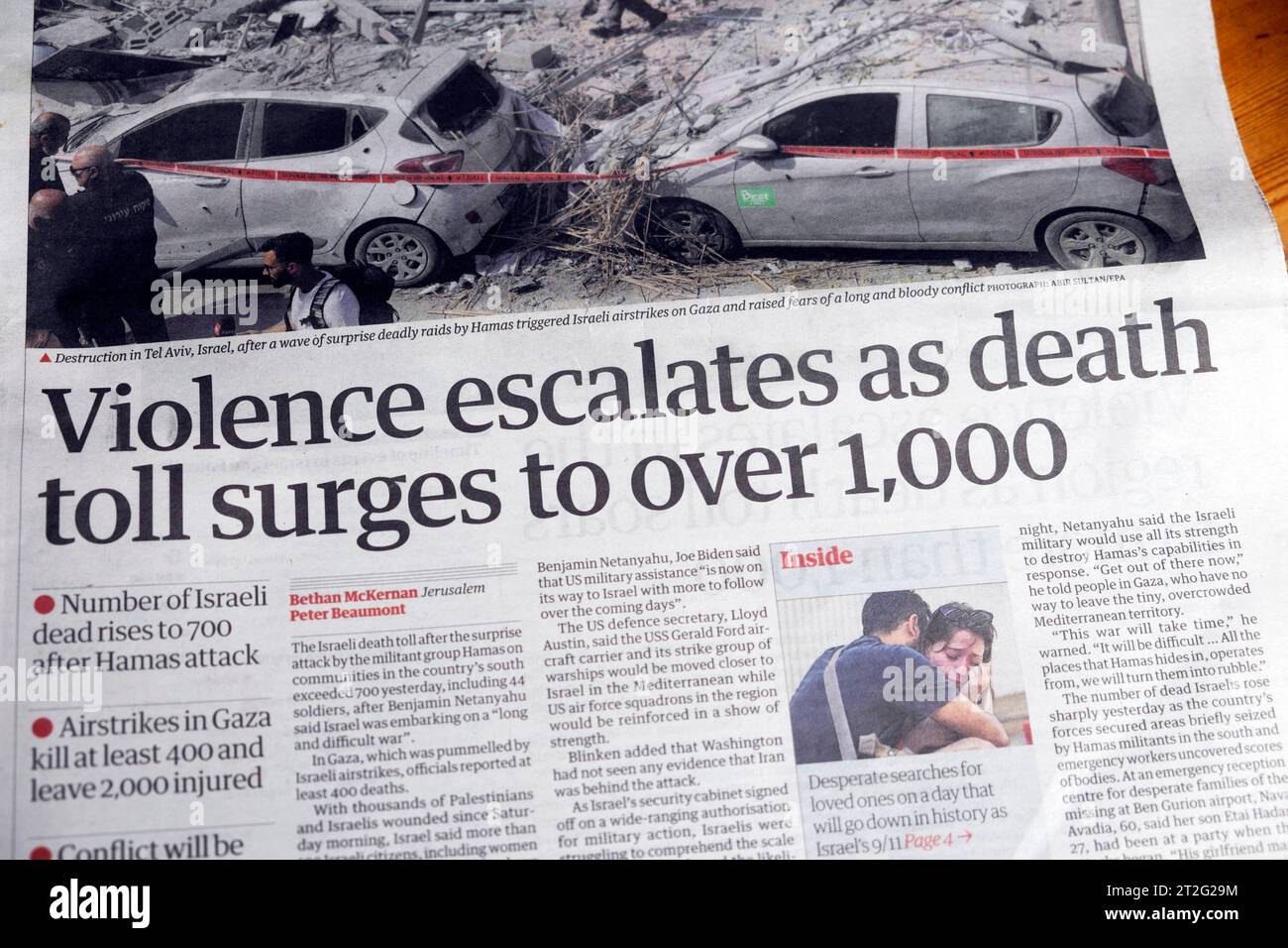 Middle east 'Violence escalates as death toll surges to over 1,000 ...