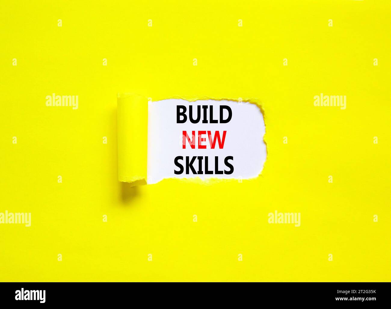 Build new skills symbol. Concept word Build new skills on beautiful ...
