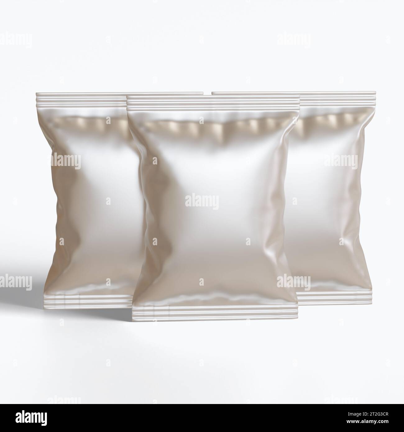 Pouch packaging realistic render with a metalic texture, matte or ...