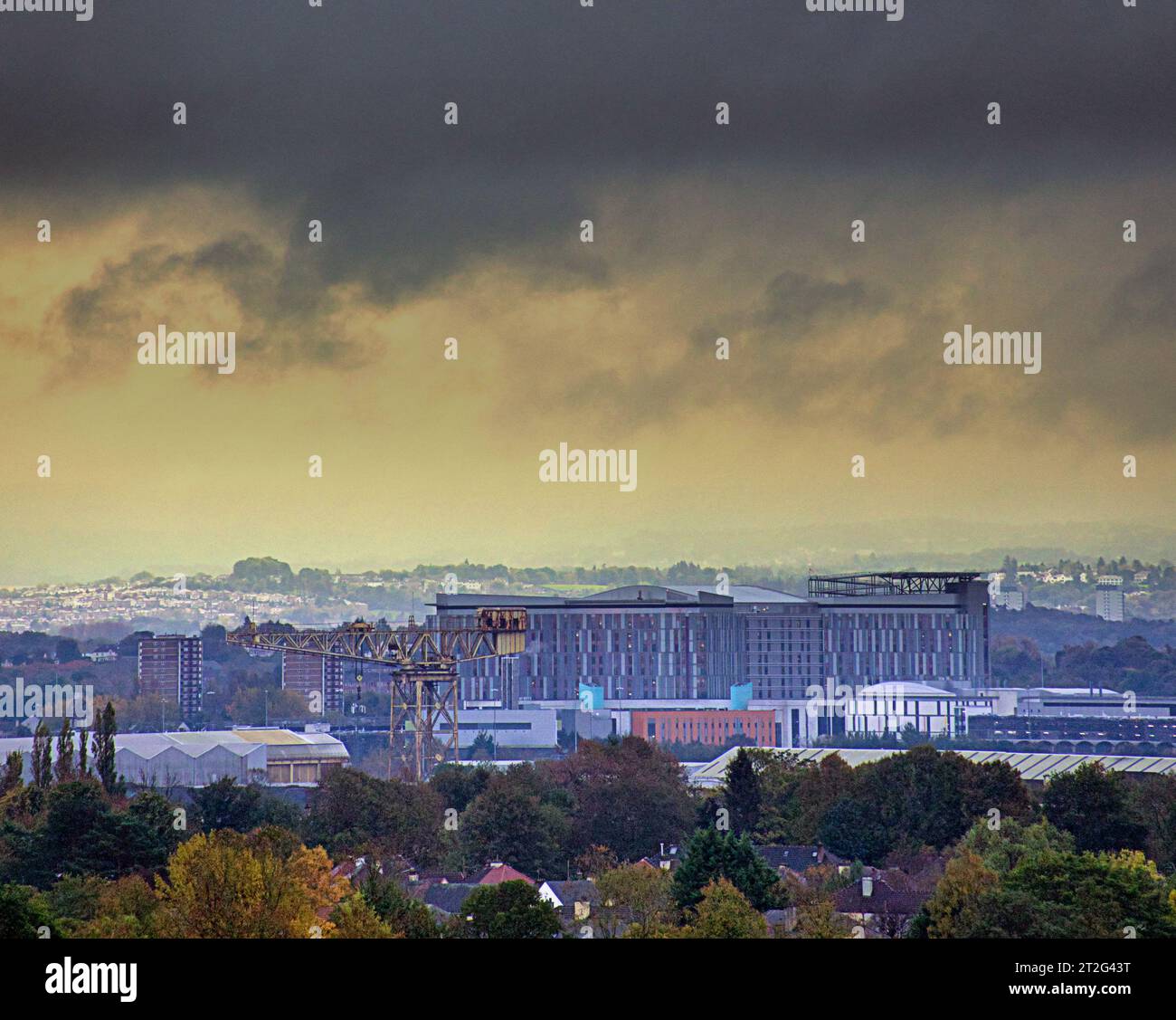 Glasgow, Scotland, UK. 19th October, 2023. UK Weather: Storm Babette ...
