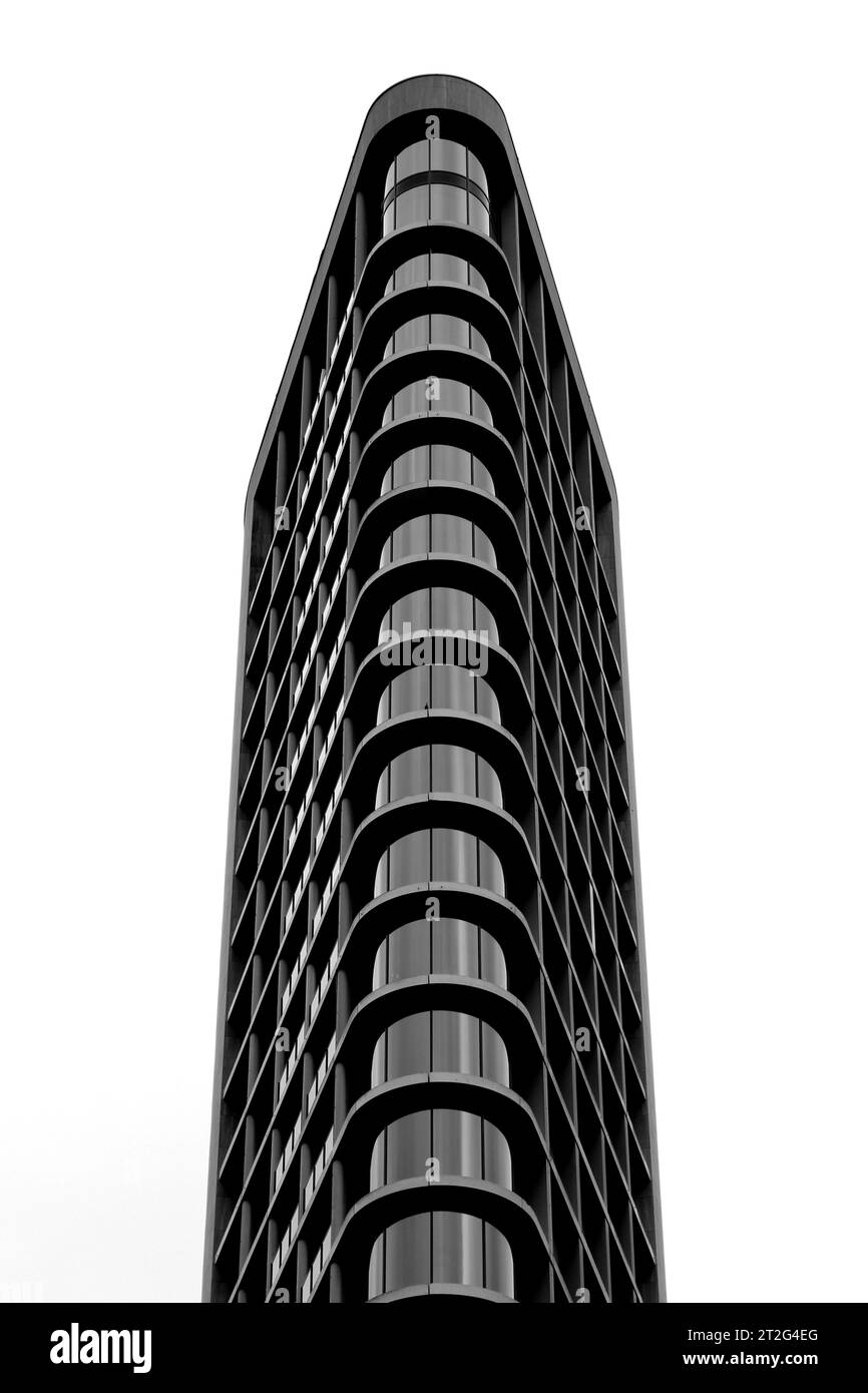 Exterior new modern apartment Black and White Stock Photos & Images - Alamy