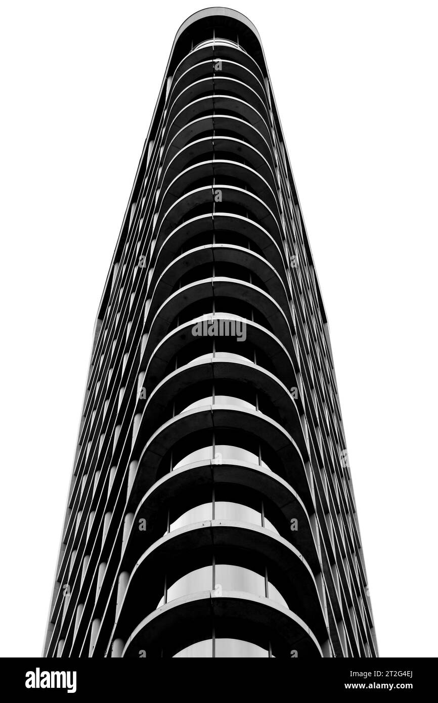 Modern architecture exterior geometric Black and White Stock Photos ...