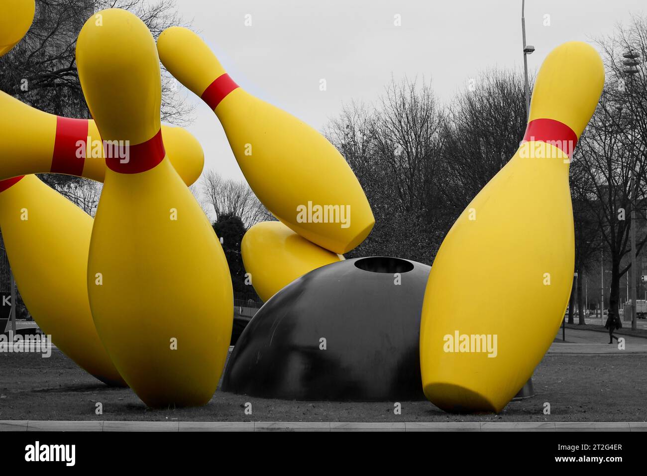 Eindhoven, Netherlands. The Flying Pins monument in the downtown Stock ...