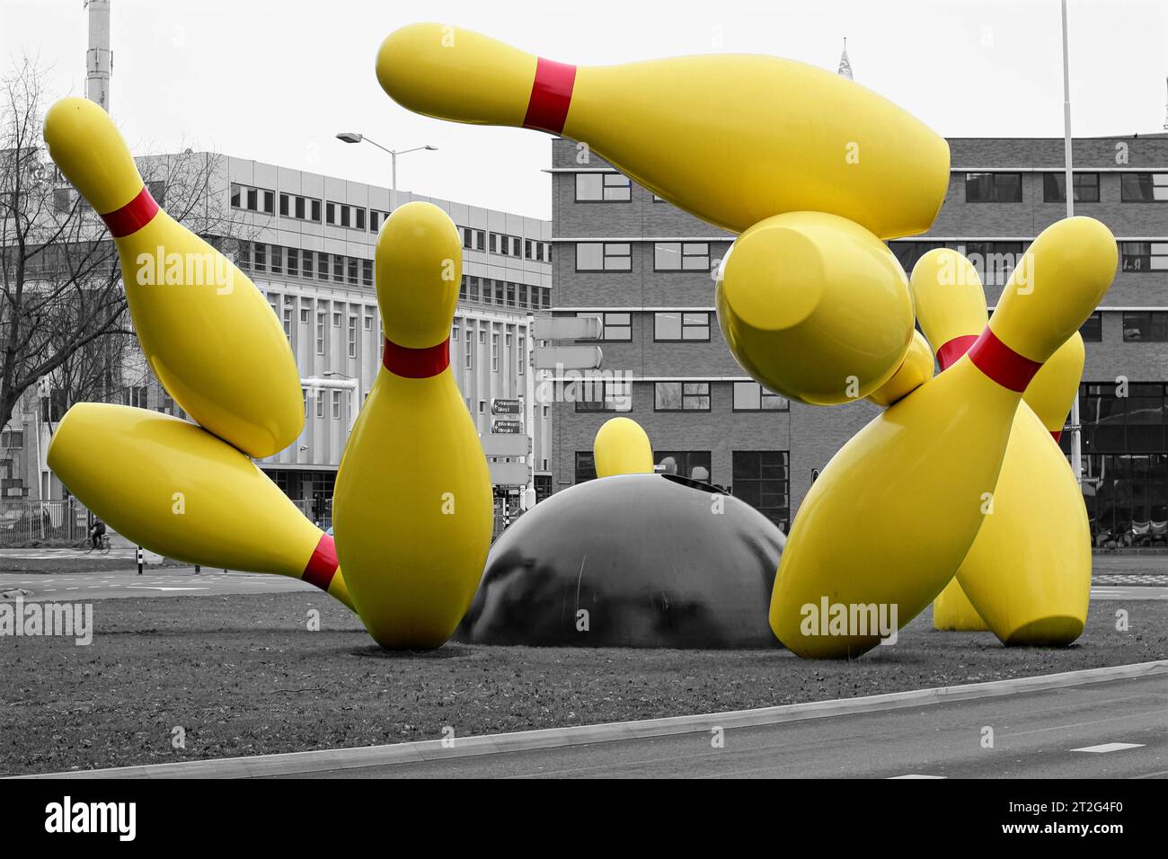 Eindhoven, Netherlands. The Flying Pins monument in the downtown Stock ...