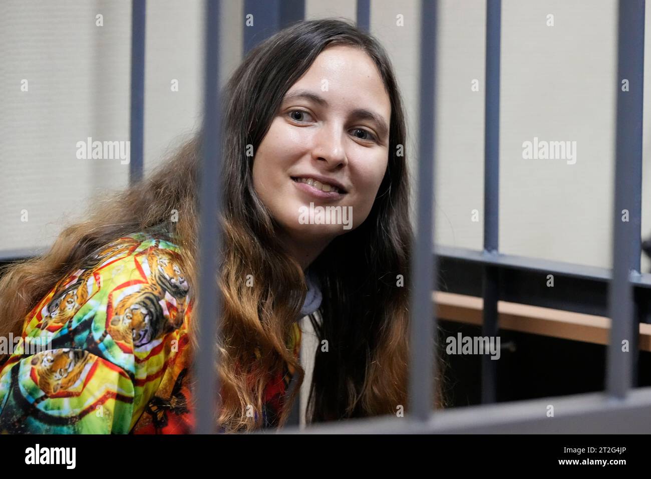 Sasha Skochilenko, a 33-year-old artist and musician, sits in a ...