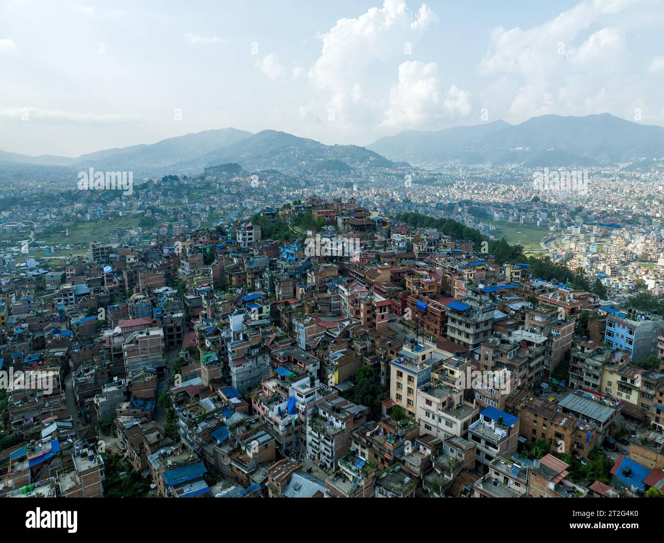 Aerial view of Uma Maheshwar Temple, Kirtipur, Nepal. Kathmandu ...