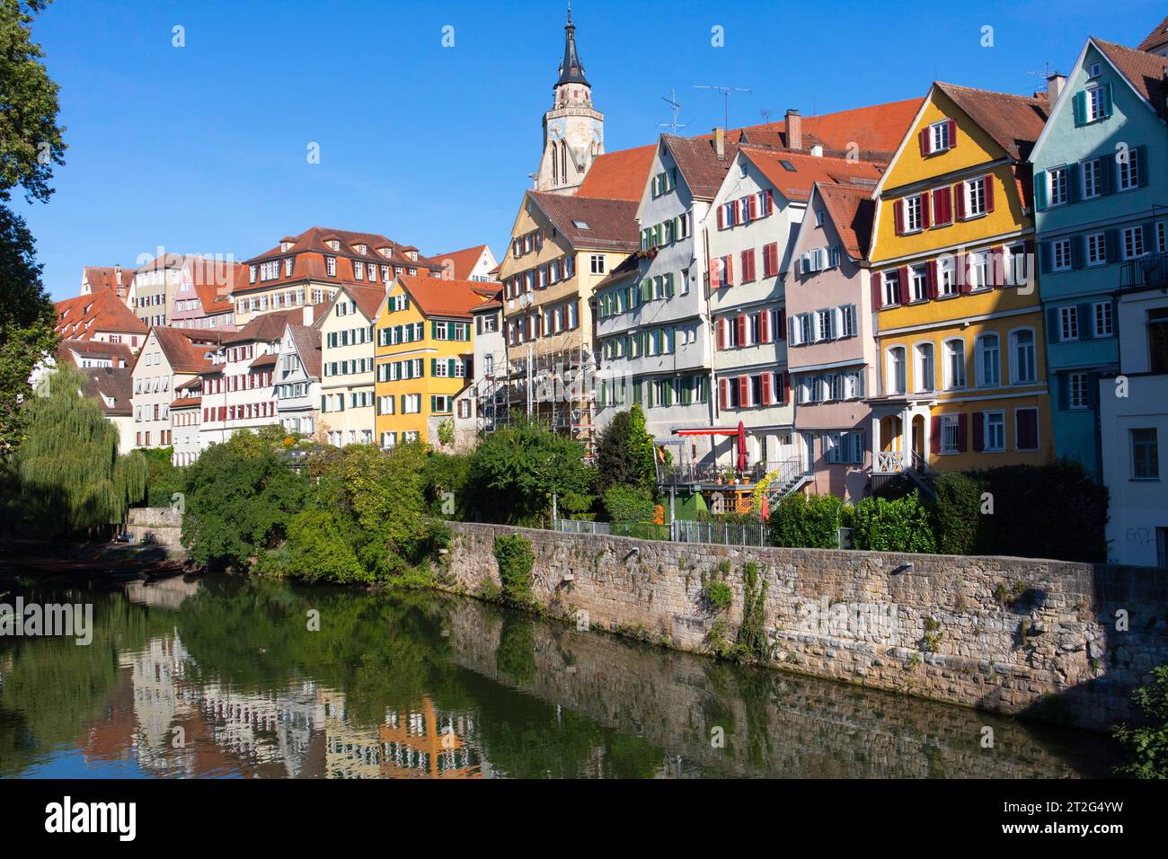 River Neckar in the historic town of Tubingen, Germany Stock Photo - Alamy