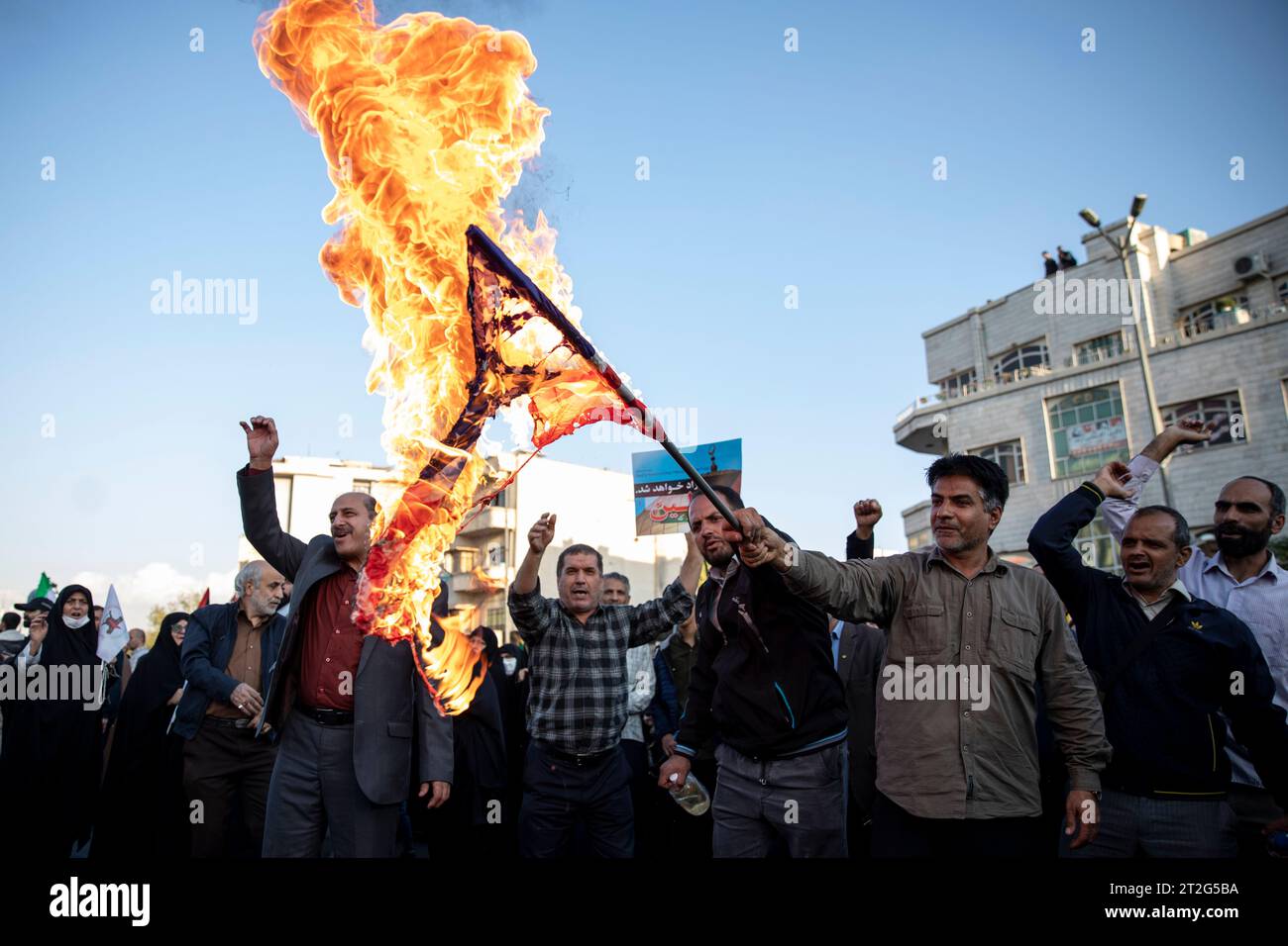 Tehran, iran israel flag burn hi-res stock photography and images - Alamy
