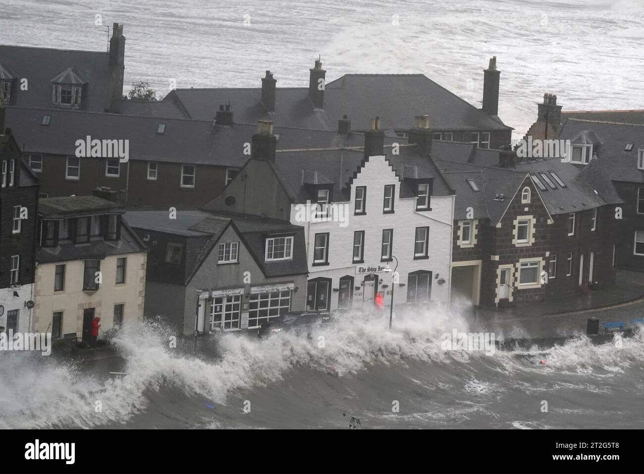 Waves at Stonehaven. The UK is bracing for heavy wind and rain from ...