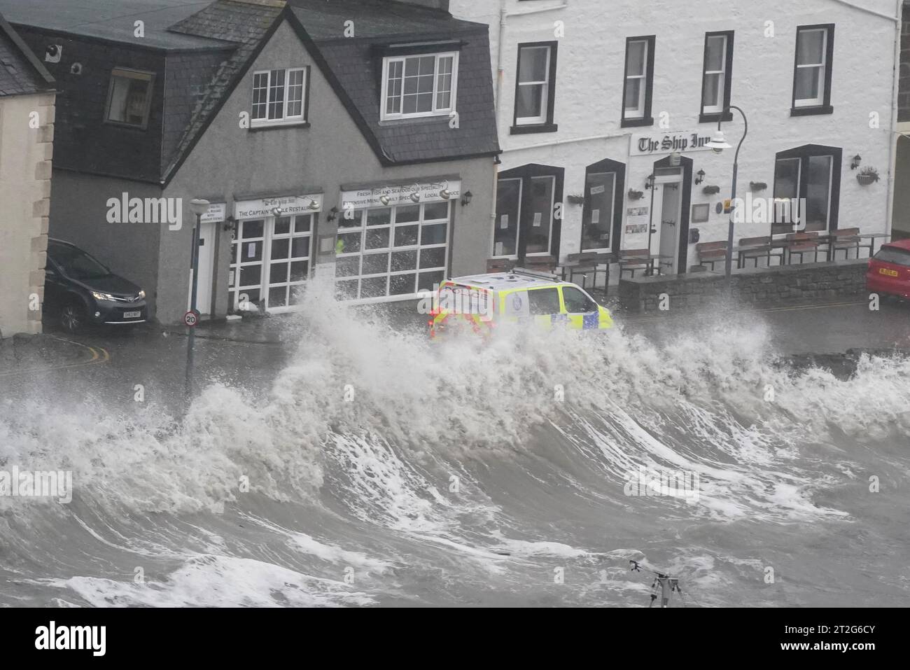 Waves at Stonehaven. The UK is bracing for heavy wind and rain from ...