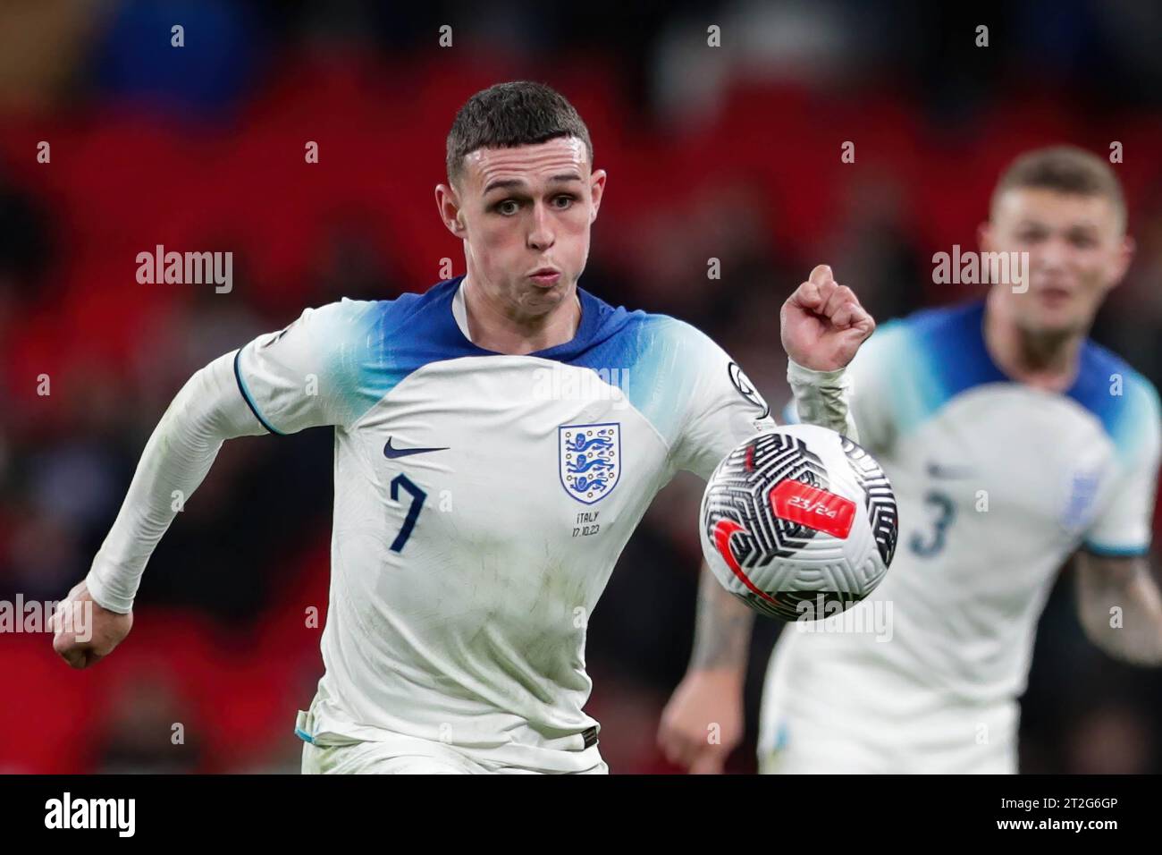Phil Foden of England seen in action during the European Championship ...