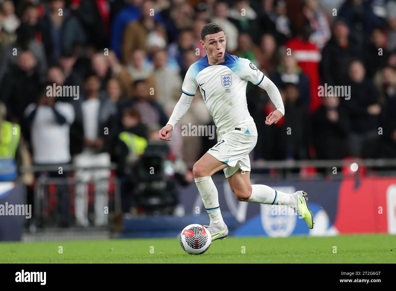 Phil Foden of England seen in action during the European Championship ...