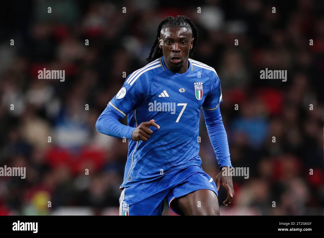 Moise Kean of Italy seen in action during the European Championship ...
