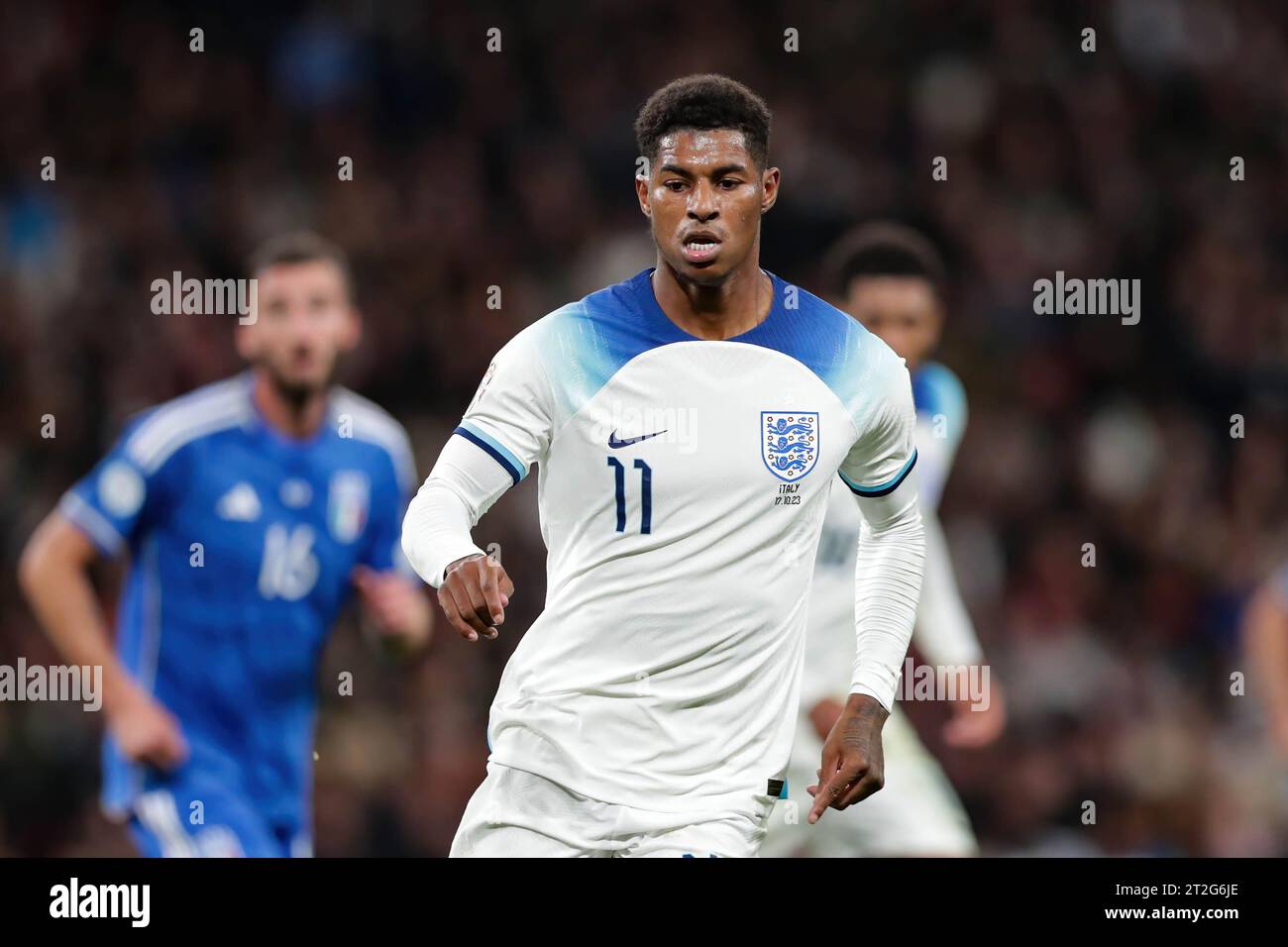Marcus Rashford of England seen in action during the European ...