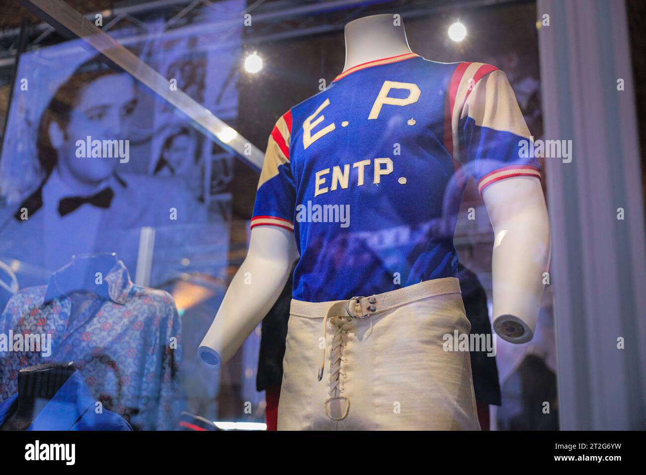 London, UK. 19th Oct, 2023. Elvis' custom football uniform with ...