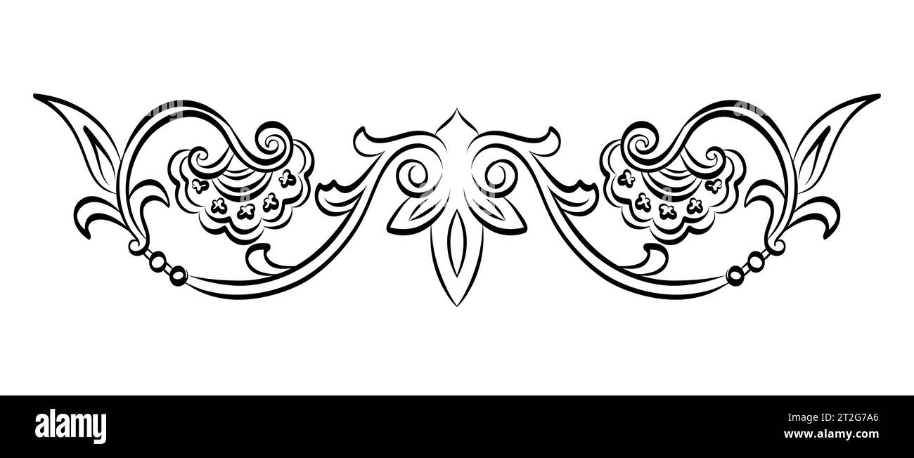 Greek decorative element flower, greek vector shape, stucco decoration ...