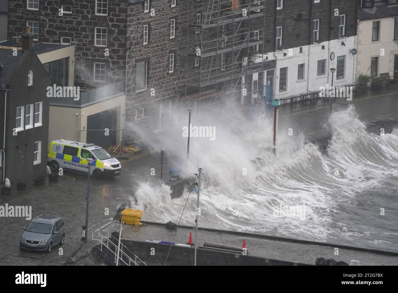 Waves at Stonehaven. The UK is bracing for heavy wind and rain from ...