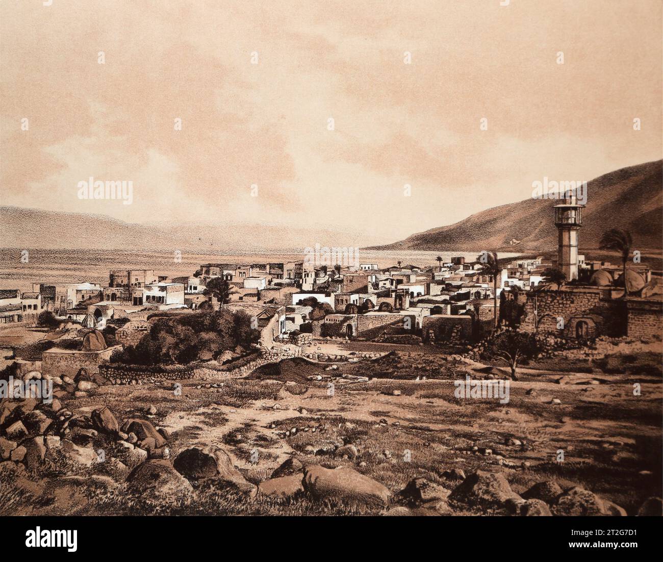 Sea of Galilee The Town of Tiberias Illustration from Photograph Taken ...
