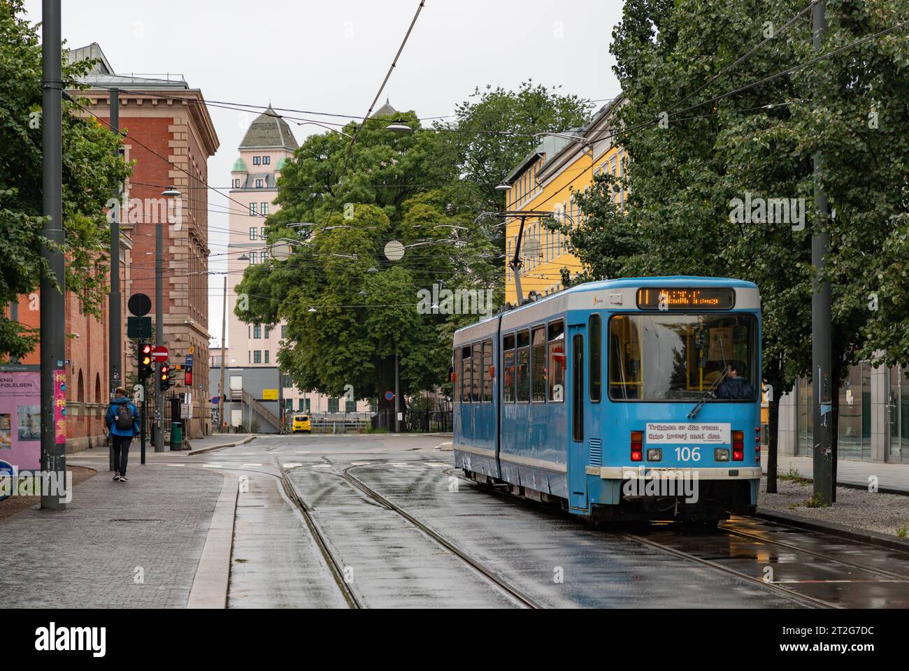 A picture of a tram in Oslo Stock Photo - Alamy