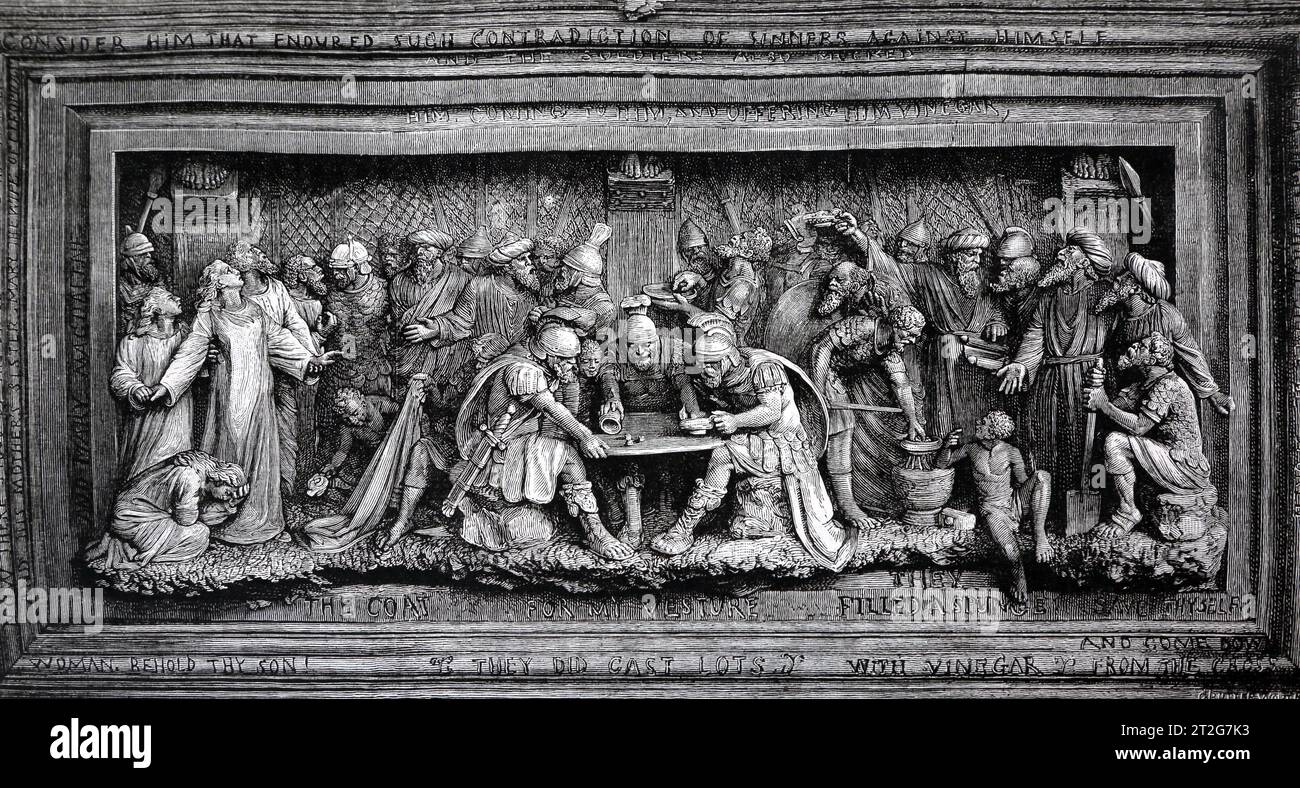 19th Century Illustration of The Foot of the Cross from Terracotta ...