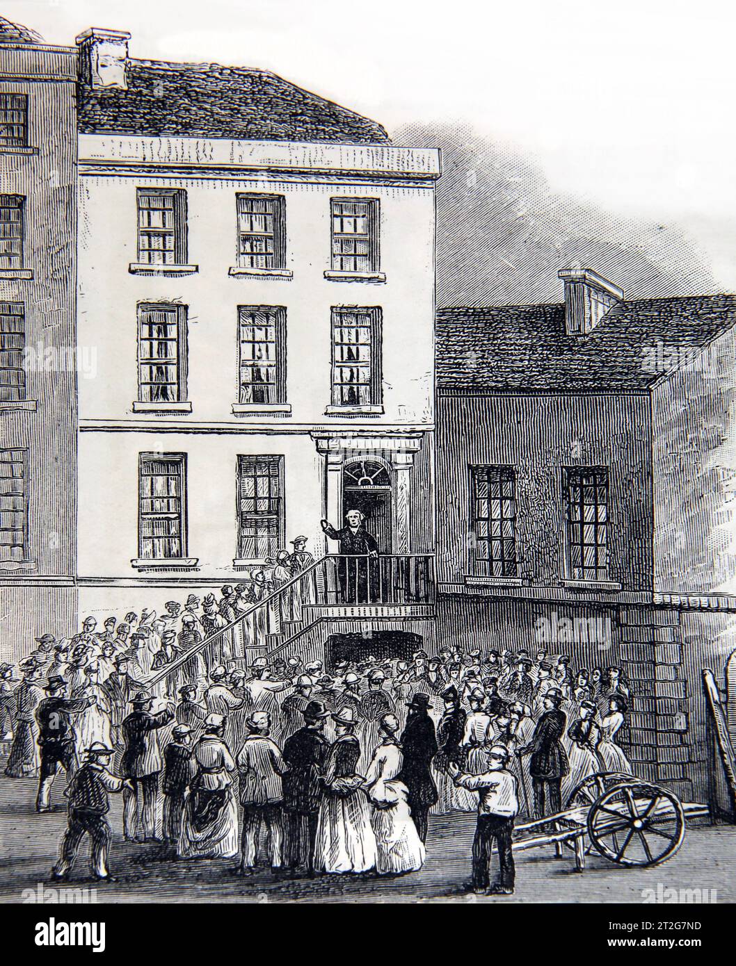 19th Century Illustration of Father Matthew (1790-1856) Speaking from ...