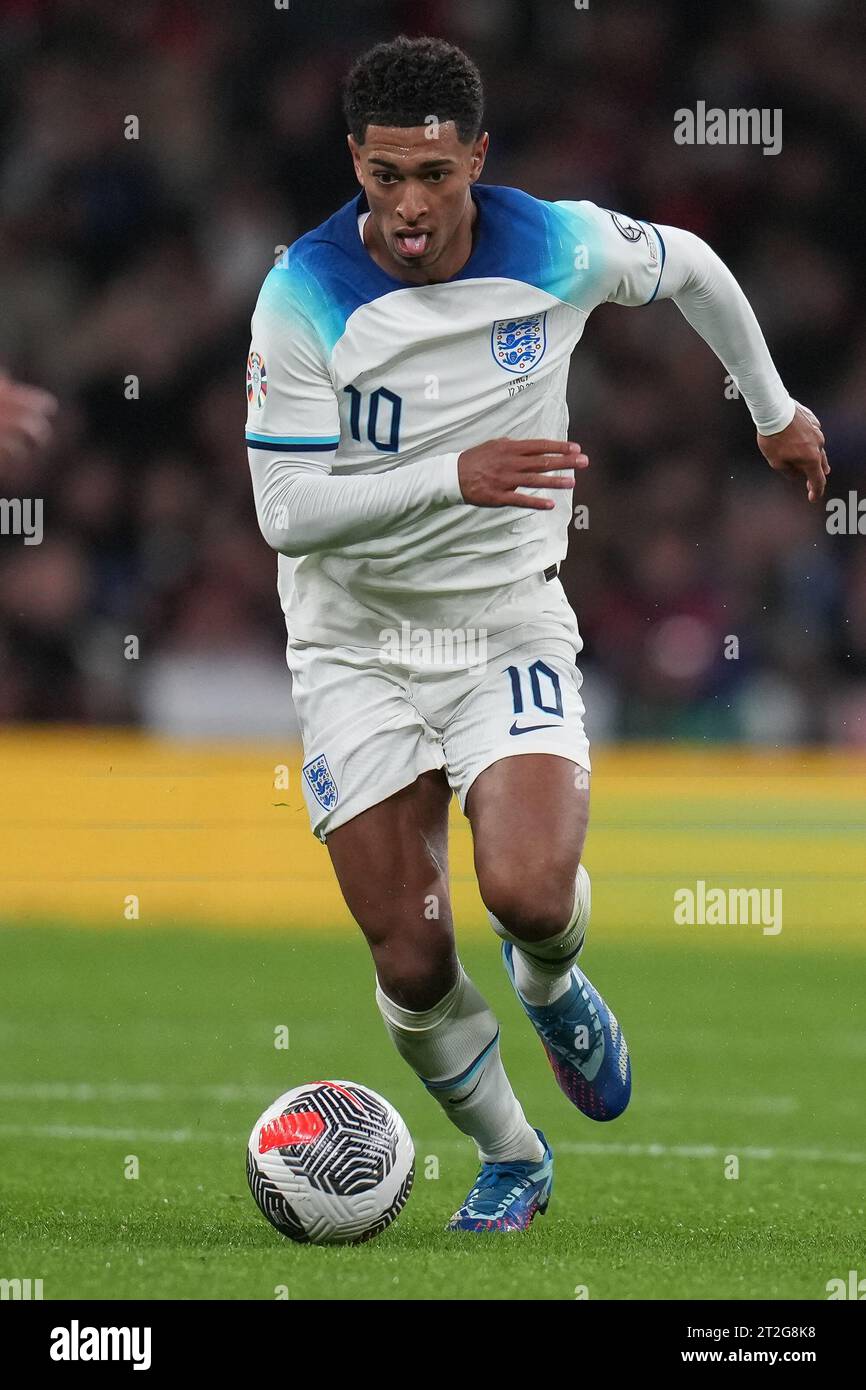 London, UK. 17th Oct, 2023. Jude Bellingham (Real Madrid) of England ...