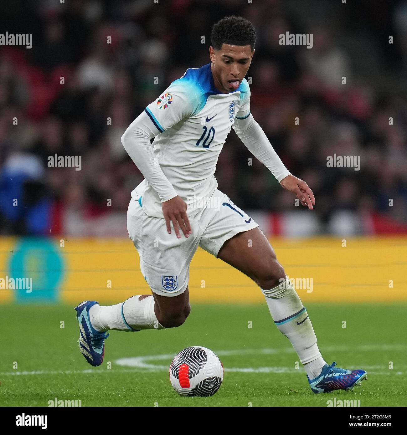 London, UK. 17th Oct, 2023. Jude Bellingham (Real Madrid) of England ...