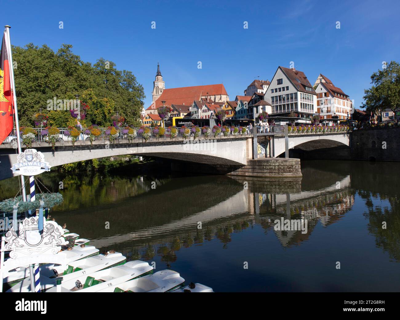 River Neckar in the historic town of Tubingen, Germany Stock Photo - Alamy