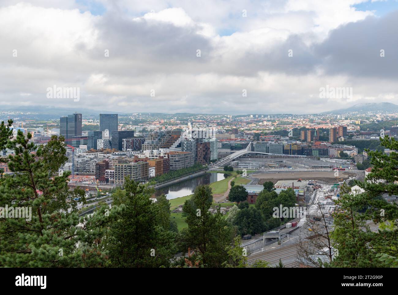A picture of the downtown or Old Oslo district, also named as Gamle ...