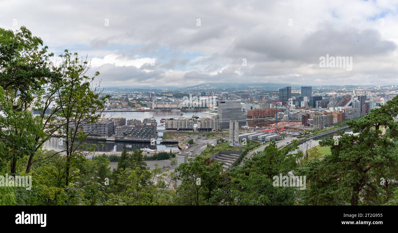 A picture of the downtown or Old Oslo district, also named as Gamle ...