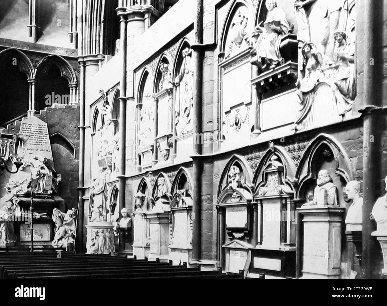 Poets' Corner, Westminster Abbey, London, Victorian period Stock Photo ...