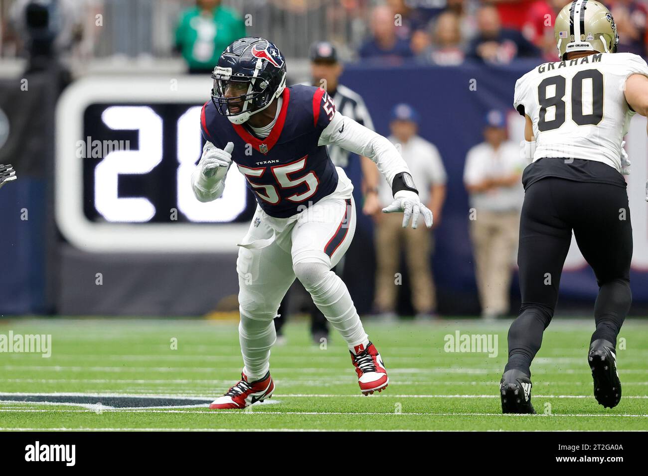 Houston Texans defensive end Jerry Hughes (55) during an NFL football ...