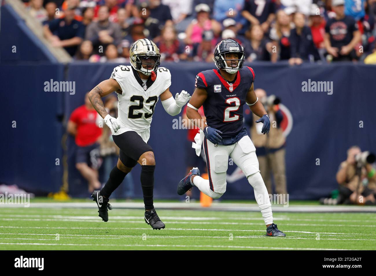 New Orleans Saints cornerback Marshon Lattimore (23) and Houston Texans ...