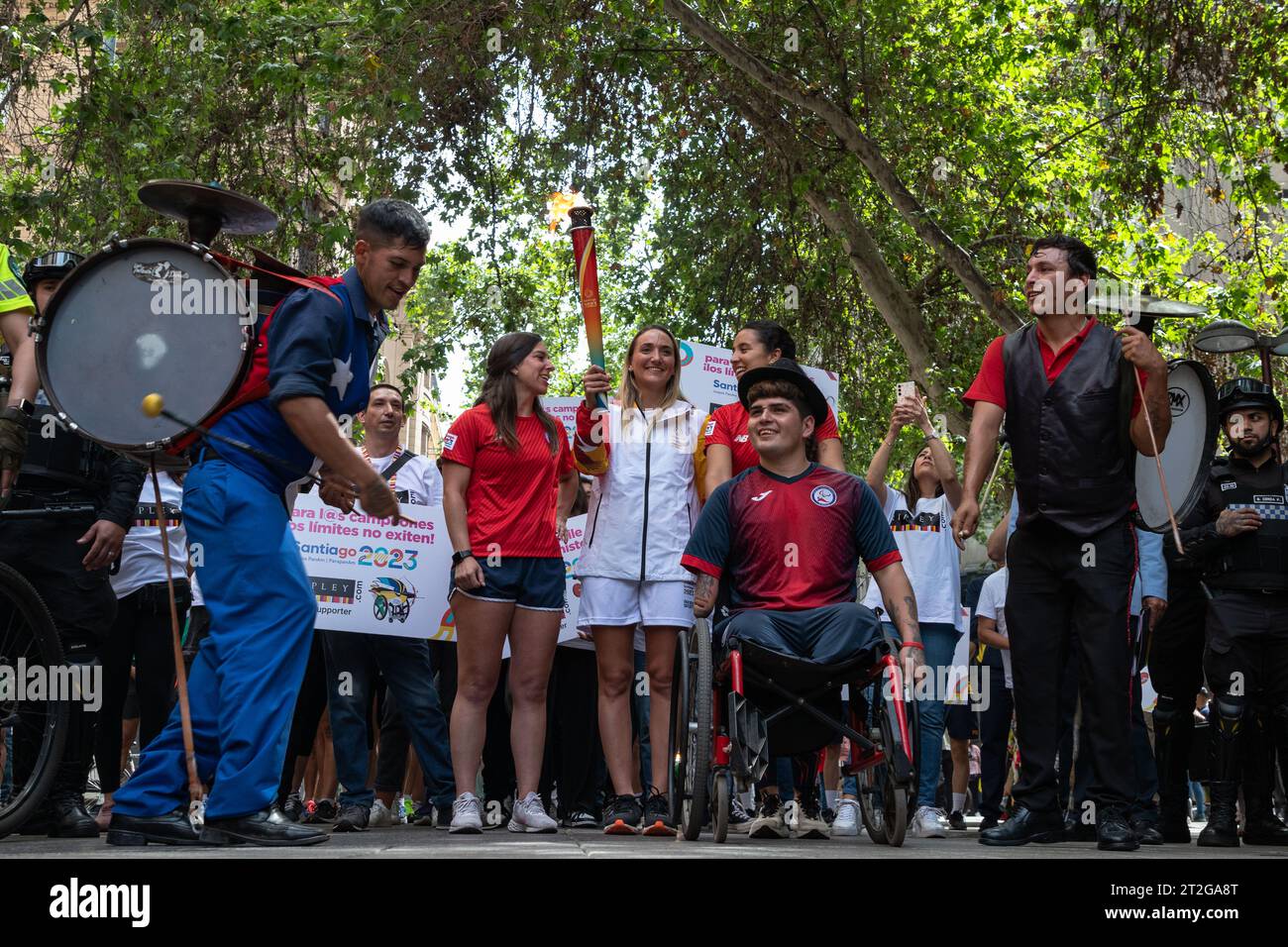 Santiago, Metropolitan Region, Chile. 19th Oct, 2023. Two street ...