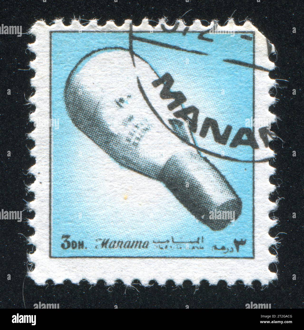 MANAMA - CIRCA 1972: stamp printed by Manama, shows a Spaceship, circa ...
