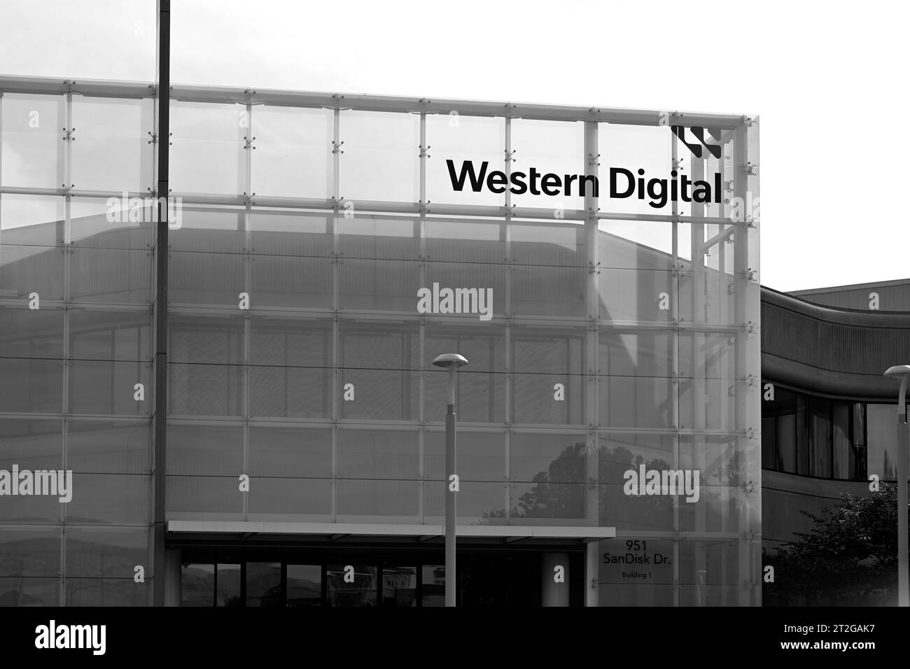 The Western Digital (WDC) headquarters on SanDisk Drive, Milpitas CA ...