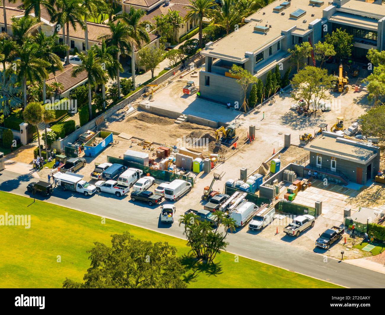 Miami Beach, FL, USA - October 17, 2023: Aeiral drone photo Tom Brady ...