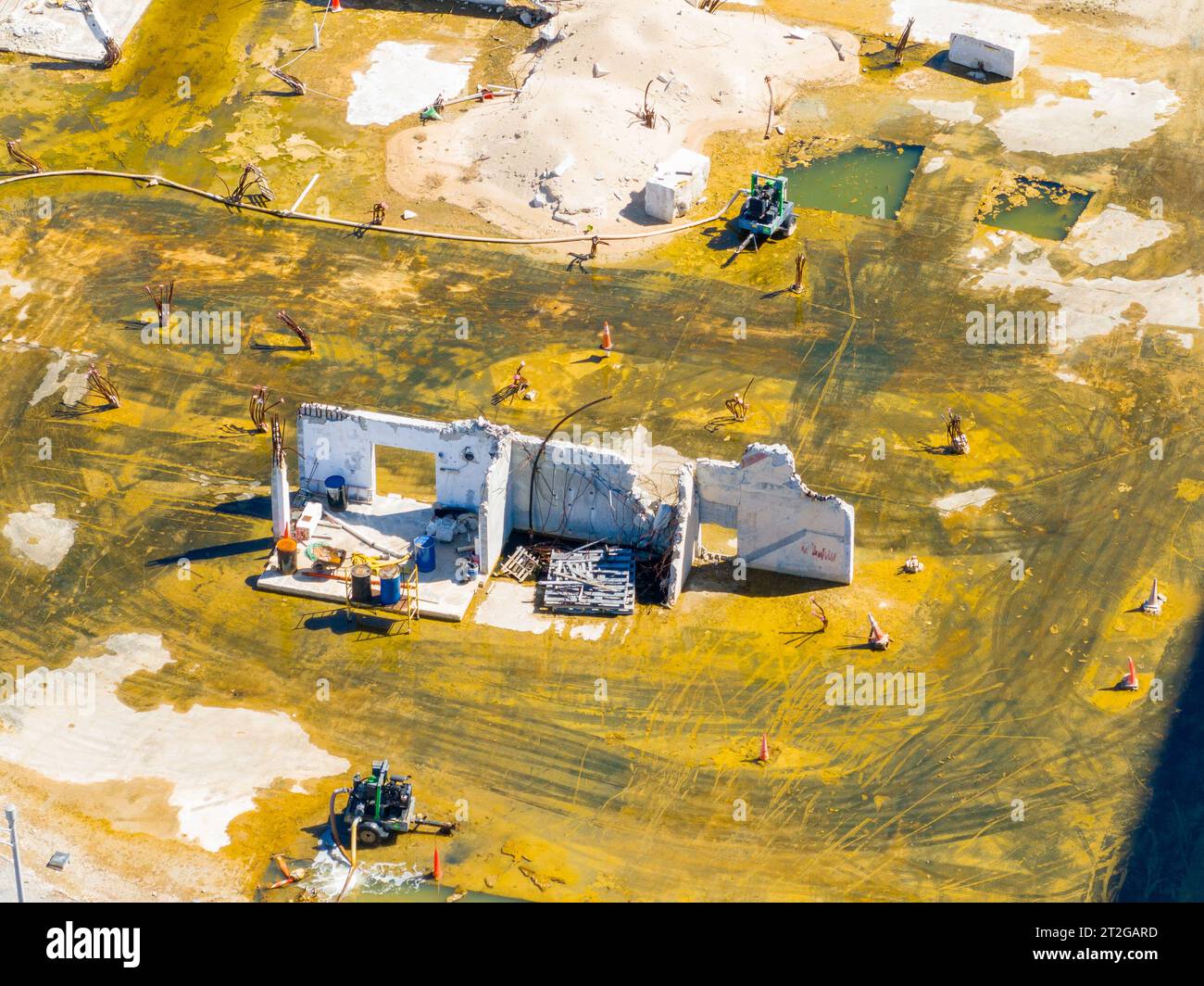 Aerial drone photo aftermath of Champlain towers collapse Miami ...