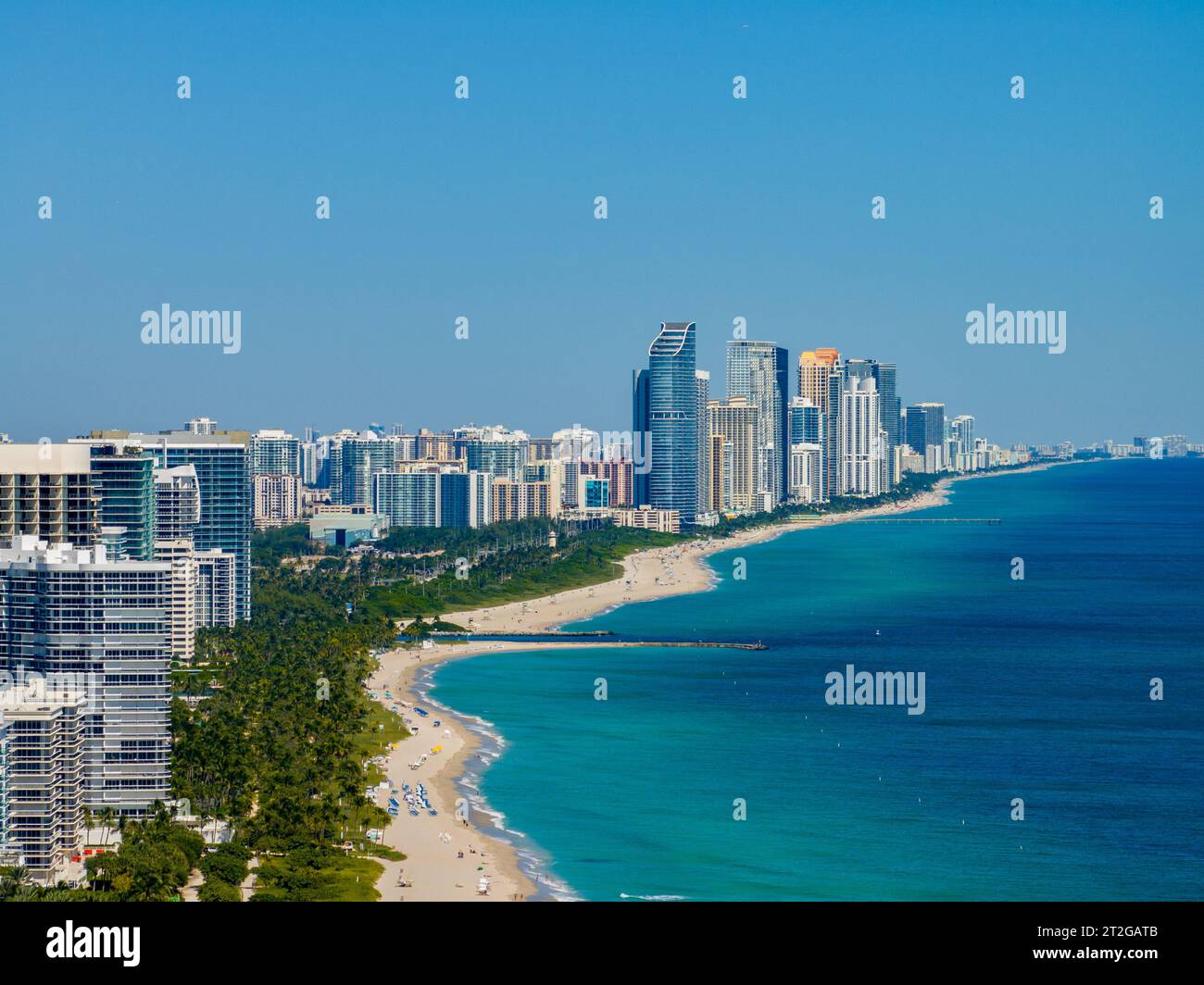 Aerial photo Miami Beach inlet between Haulover and Bal Harbour Stock ...