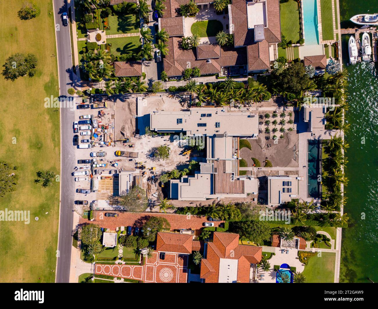 Miami Beach, FL, USA - October 17, 2023: Aerial drone photo of Tom ...