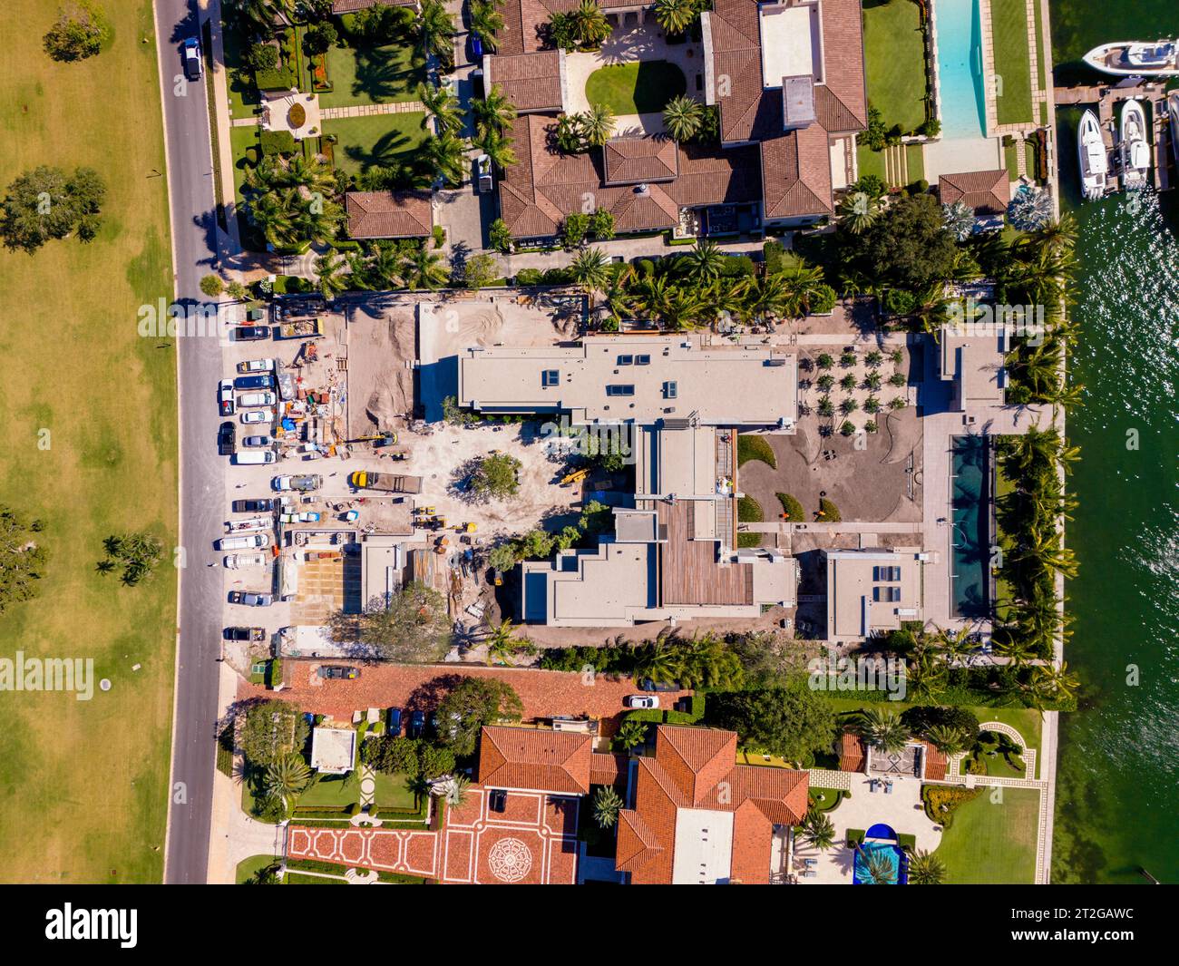 Miami Beach, FL, USA - October 17, 2023: Aerial drone photo of Tom ...