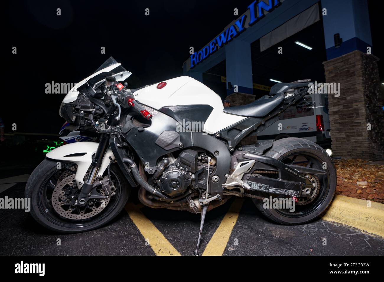 Fort Lauderdale, FL, USA - October 18, 2023: Night flash photo of a ...