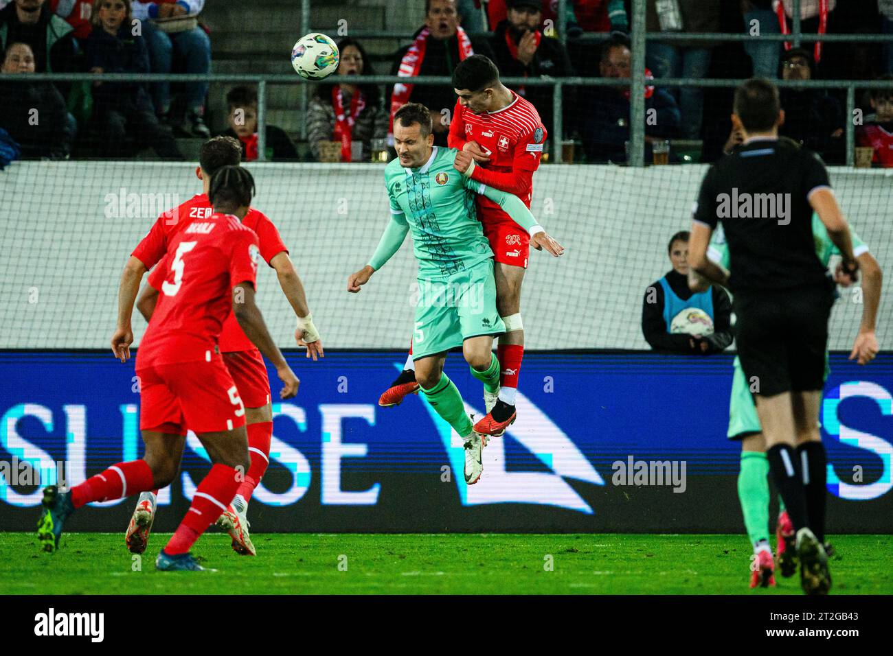 St Gallen, Switzerland. 15th Oct, 2023. St Gallen, Switzerland - October 15: Denis Polyakov of ...