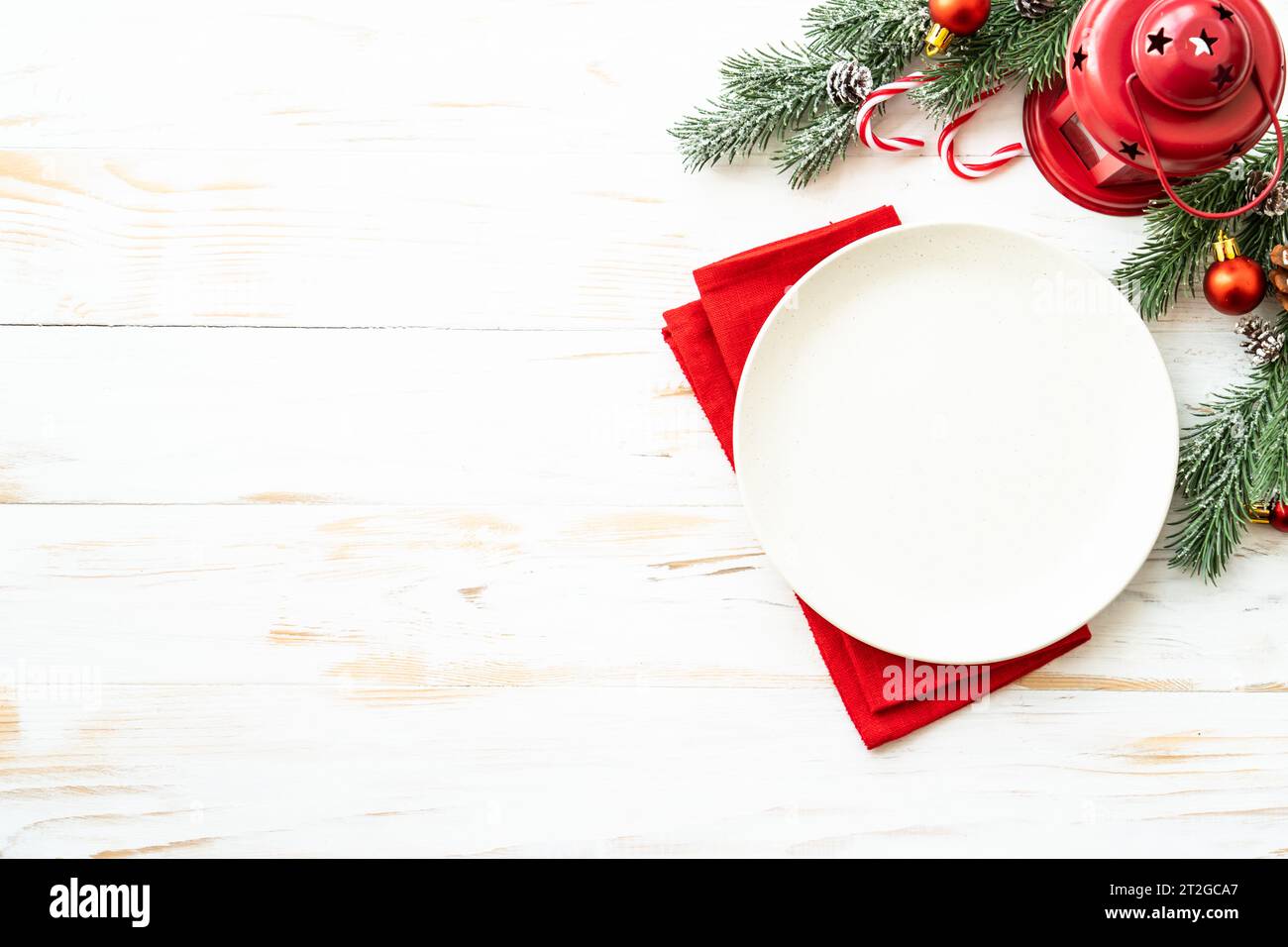 Christmas table with holiday food background Stock Photo - Alamy