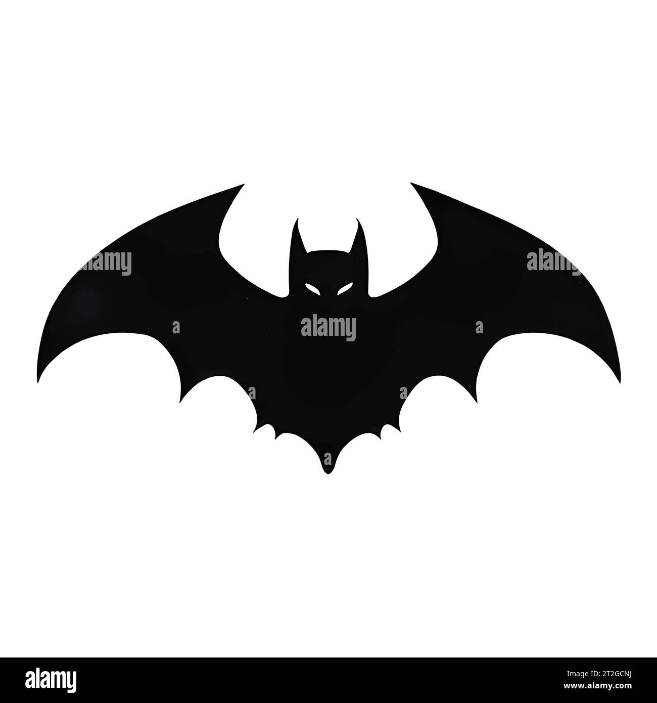 Black and white Bat icon. Bat in Flight with Spread Wings. Dark ...