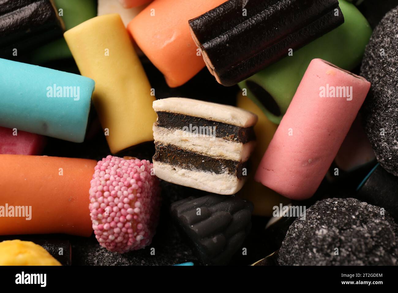 Many different liquorice candies as background, closeup Stock Photo - Alamy