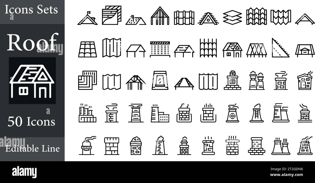 Roof icons set Vector illustration Stock Vector Image & Art - Alamy