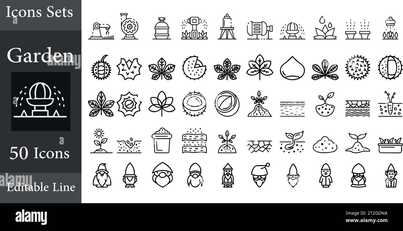 Garden icons set Vector illustration Stock Vector Image & Art - Alamy