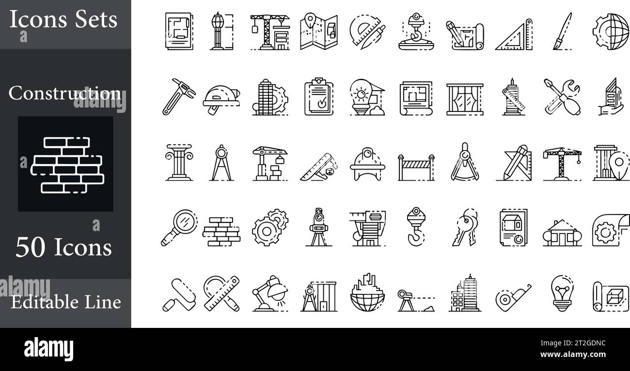 construction icons set Vector illustration Stock Vector Image & Art - Alamy
